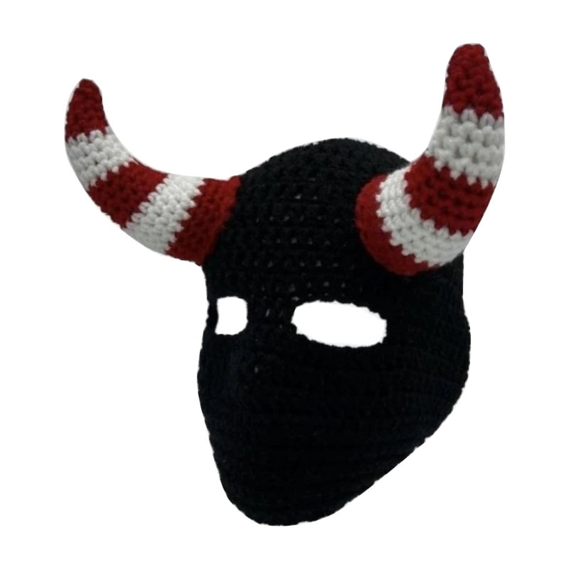 Knitted Demon Horns Techno Balaclava & Techno Univers